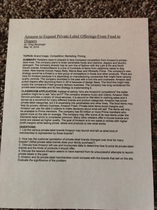 Solved fferin by Greg Bensinger May 16, 2016 TOPICS: Brand | Chegg.com