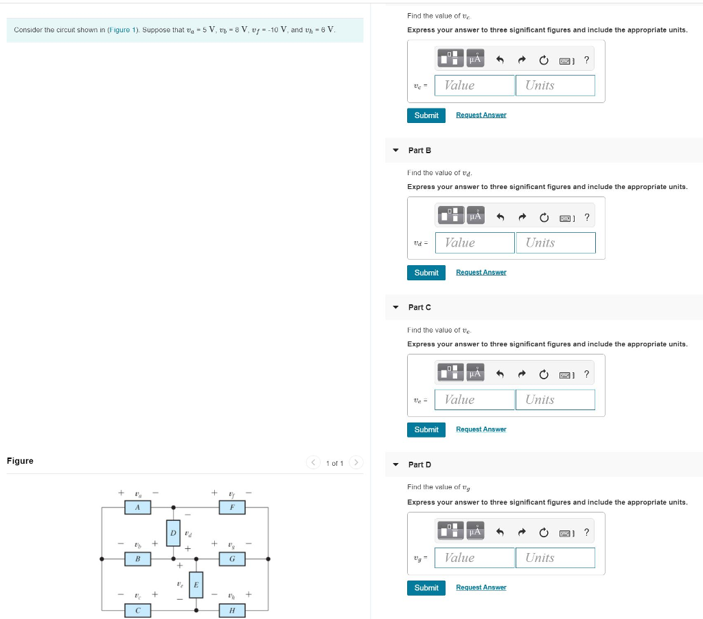 Solved Find the value of vc Consider the circuit shown in (F | Chegg.com