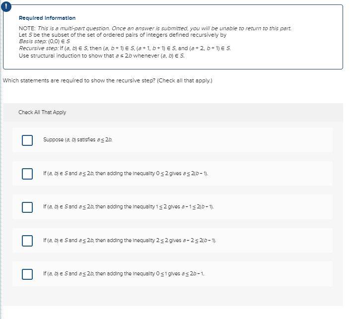 Solved Required Information NOTE: This is a multi-part | Chegg.com