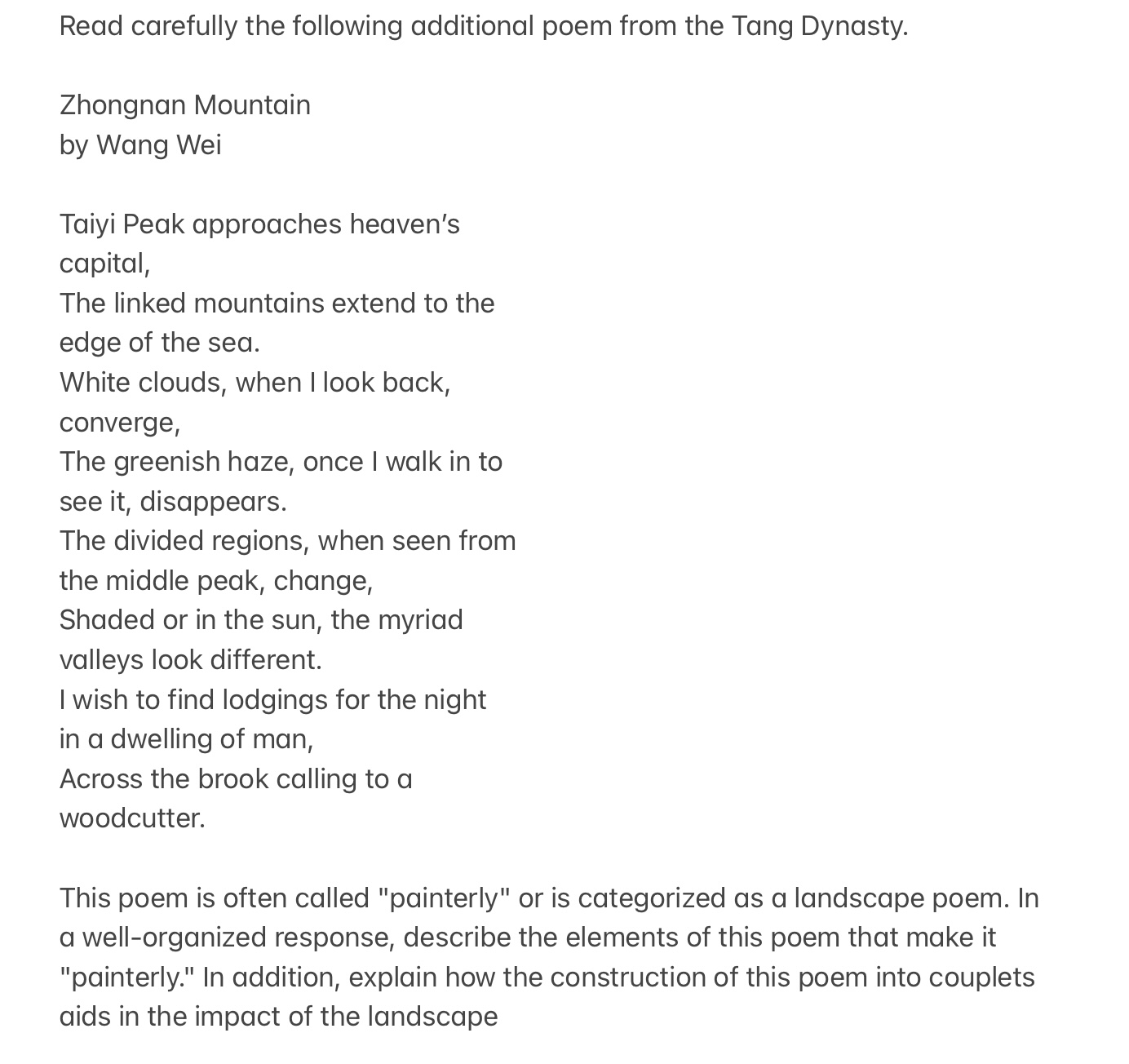 Solved Read carefully the following additional poem from the | Chegg.com