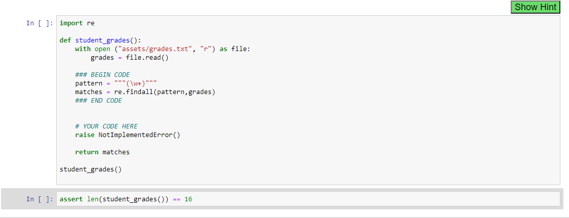 Solved How to fix the incorrect regex between `### BEGIN | Chegg.com