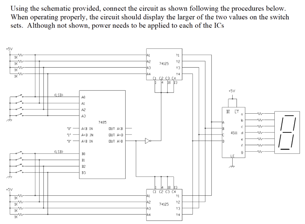 Solved Using the schematic provided, connect the circuit as | Chegg.com
