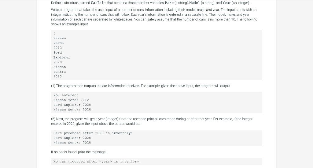 Solved Nissan Versa 2012 Ford Explorer 2020 Nissan Sentra | Chegg.com