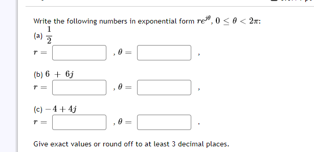 Solved Write the following numbers in exponential form re3,0 | Chegg.com