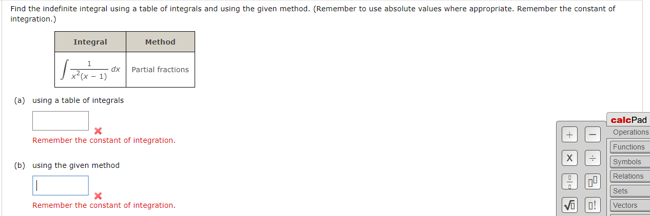 Solved Find the indefinite integral using a table of | Chegg.com