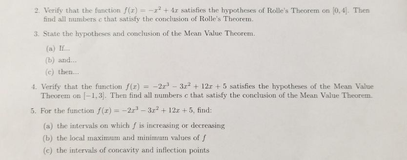 Solved 2. Verify that the function f(z) -2 4 satisfies the | Chegg.com