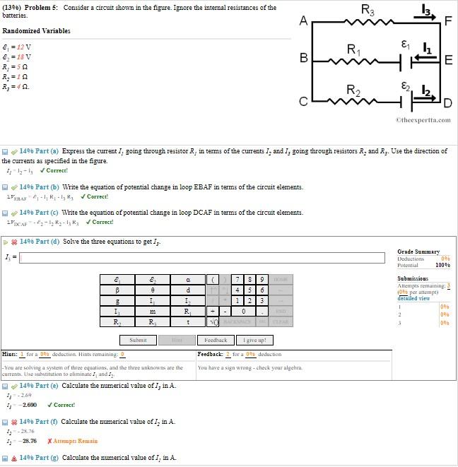 (13\%) Problem 5: Consider a circuit shown in the | Chegg.com