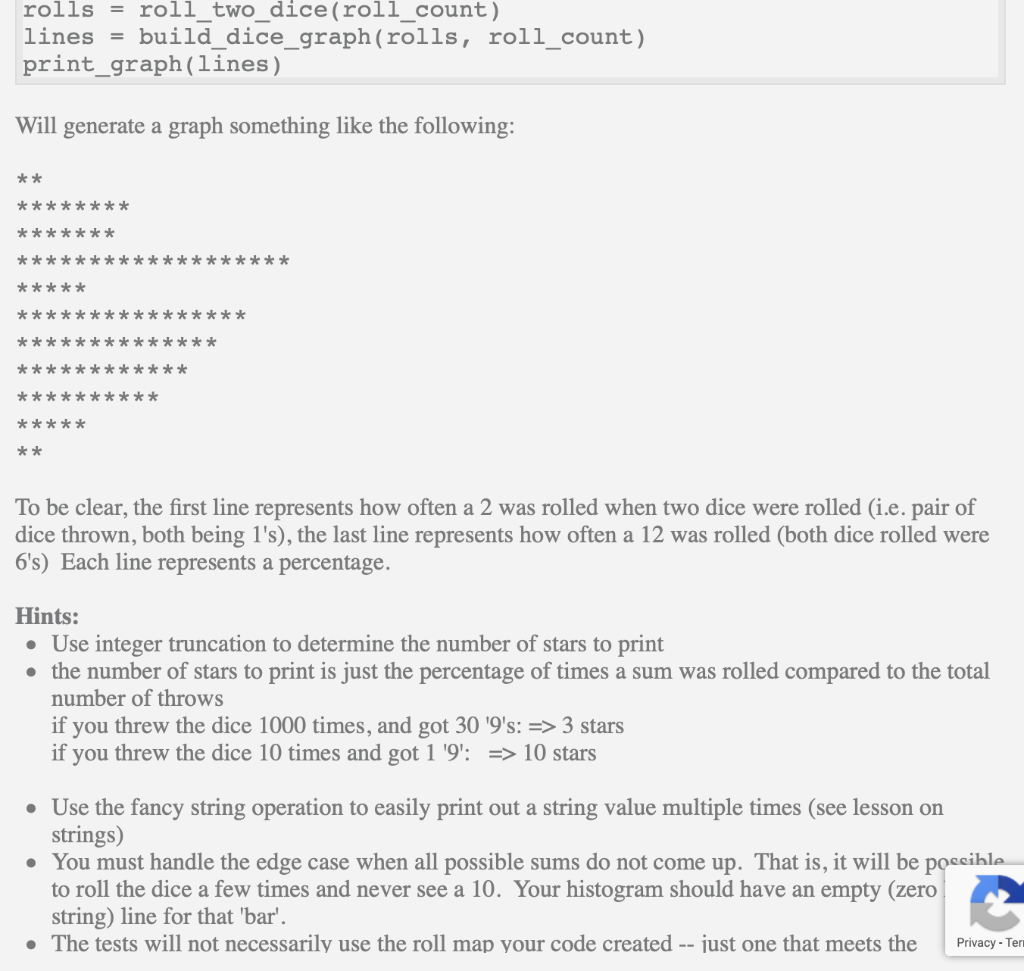 Solved Step 1: Define a function named roll_two_dice that | Chegg.com