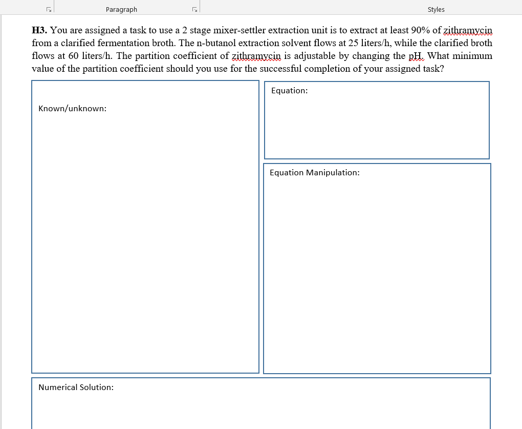 Solved Paragraph Styles H3. You are assigned a task to use a | Chegg.com