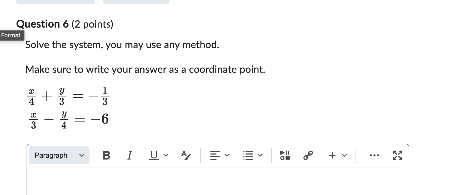 Solved Solve the system, you may use any method. Make sure | Chegg.com