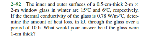 Solved 2-92 The inner and outer surfaces of a 0.5−cm-thick | Chegg.com
