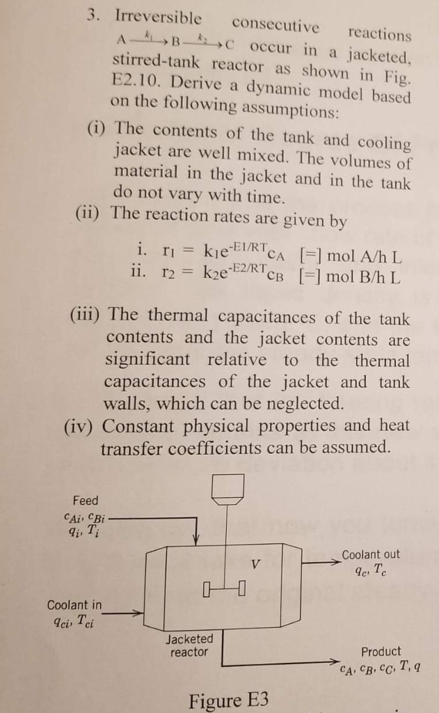 Solved 3. Irreversible consecutive reactions A-ki→ B-t, c | Chegg.com