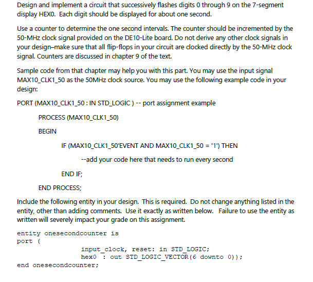 Solved Design and implement a circuit that successively | Chegg.com
