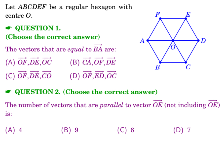 Solved Let ABCDEF be ﻿a regular hexagon withcentre | Chegg.com