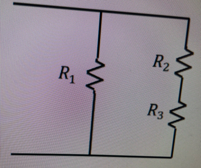 Solved R2 R1 R3 w A three-resistor circuit is shown in the | Chegg.com