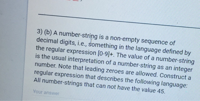 Solved 3) (b) A number-string is a non-empty sequence of | Chegg.com