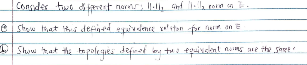 Solved Consider two different norms; Willy and Will norm on | Chegg.com