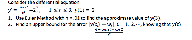 Solved Consider the differential equation | Chegg.com