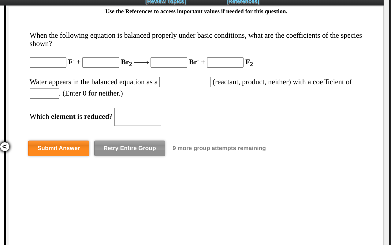 Solved [Review topics] [References] Use the References to | Chegg.com
