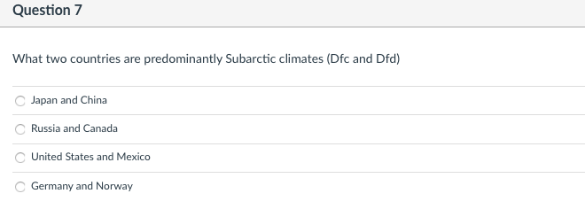Solved Question 7 What two countries are predominantly | Chegg.com
