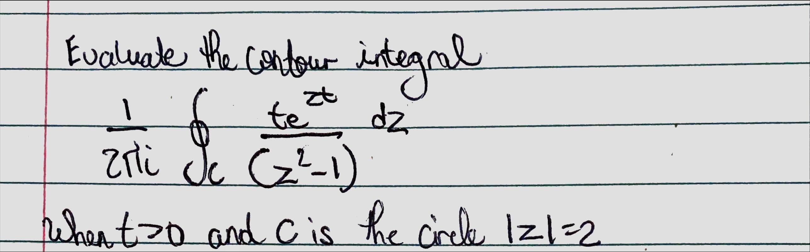 Solved Evaluate the contour integral, Complex Analysis | Chegg.com