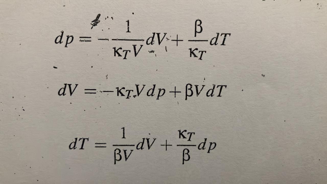 Solved 1. Show that for a simple fluid the differentials dp, | Chegg.com