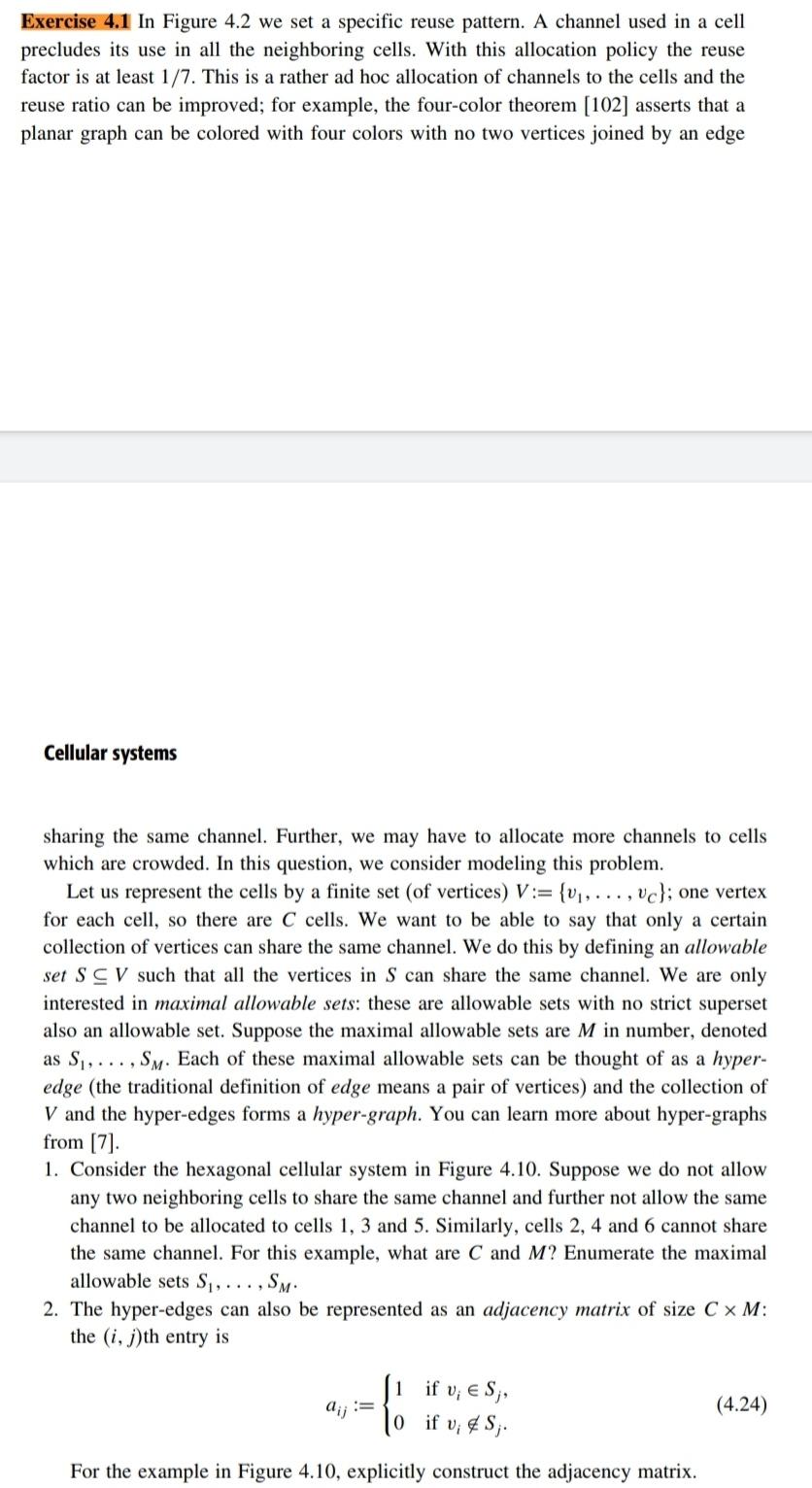 Exercise 4.1 In Figure 4.2 we set a specific reuse | Chegg.com