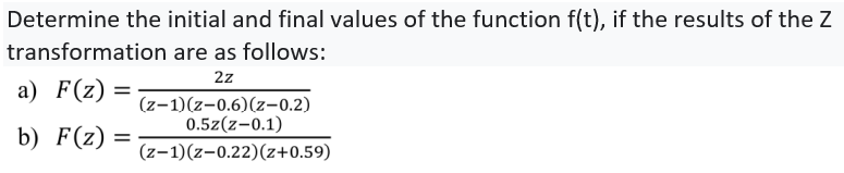 Solved Determine the initial and final values of the | Chegg.com