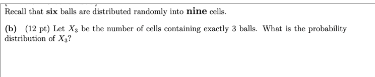 Solved Recall that six balls are distributed randomly into | Chegg.com