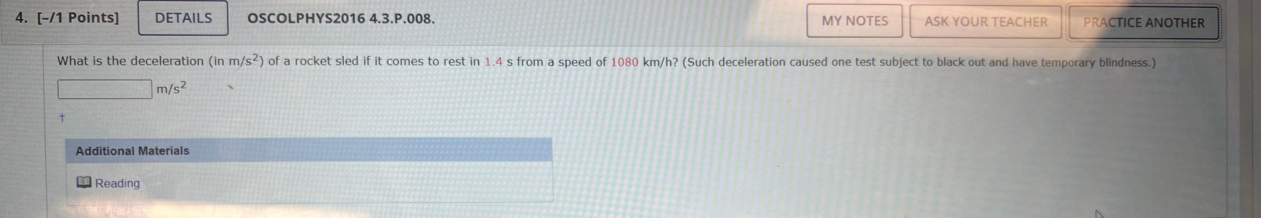 Solved [ 1 Points] Oscolphys2016 4 3 P 008 What Is The