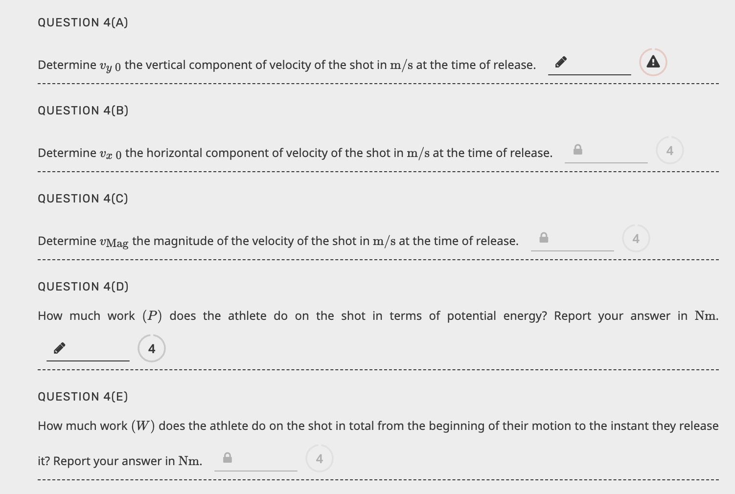 Solved QUESTION 4 - ENERGY METHODS An athlete throws a shot | Chegg.com
