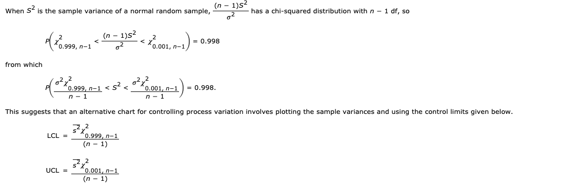 Solved (n-1) When s2 is the sample variance of a normal | Chegg.com