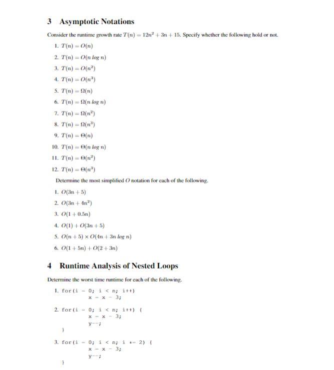 COMP 53: Algorithm Analysis, Part 1 Instructions: In | Chegg.com
