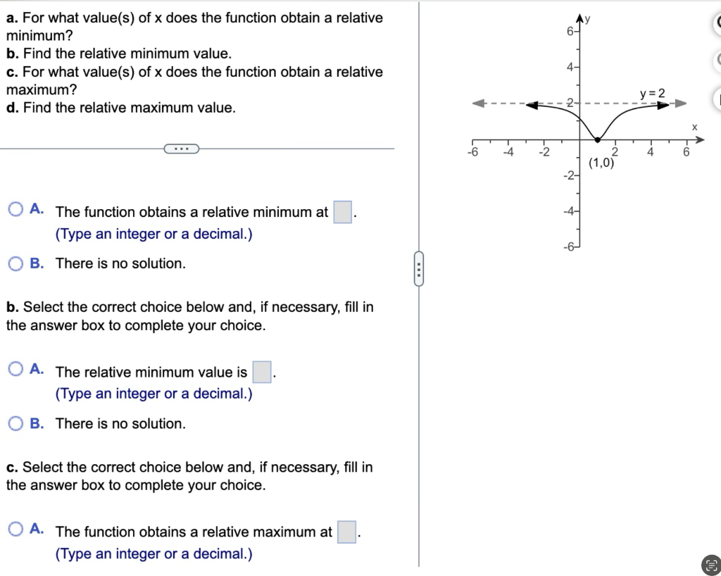 Solved a. For what value(s) of x does the function obtain a | Chegg.com