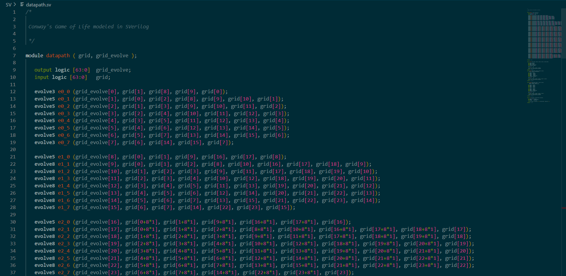 Solved System VerilogThis is for Conway's Game of Life. It | Chegg.com