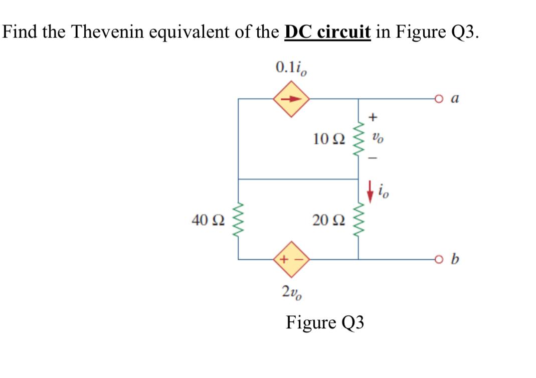 Solved Find the Thevenin equivalent of the | Chegg.com
