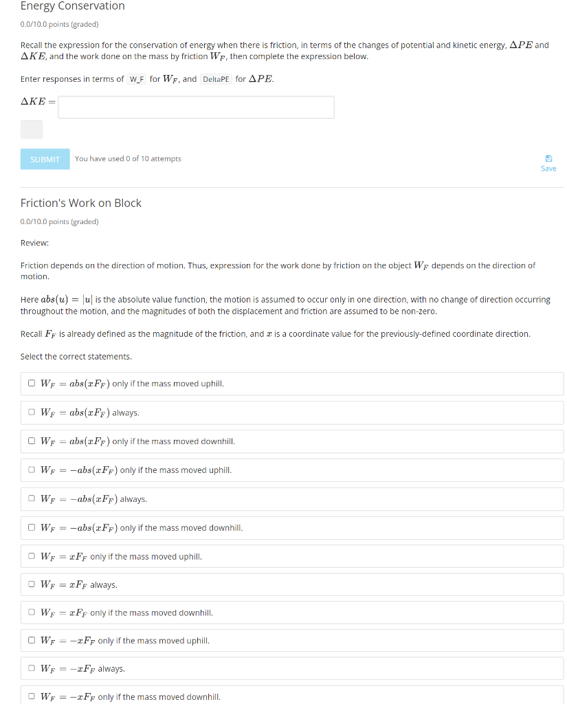 Solved H: Block on Ramp w Friction - Kinematics and Energy W | Chegg.com