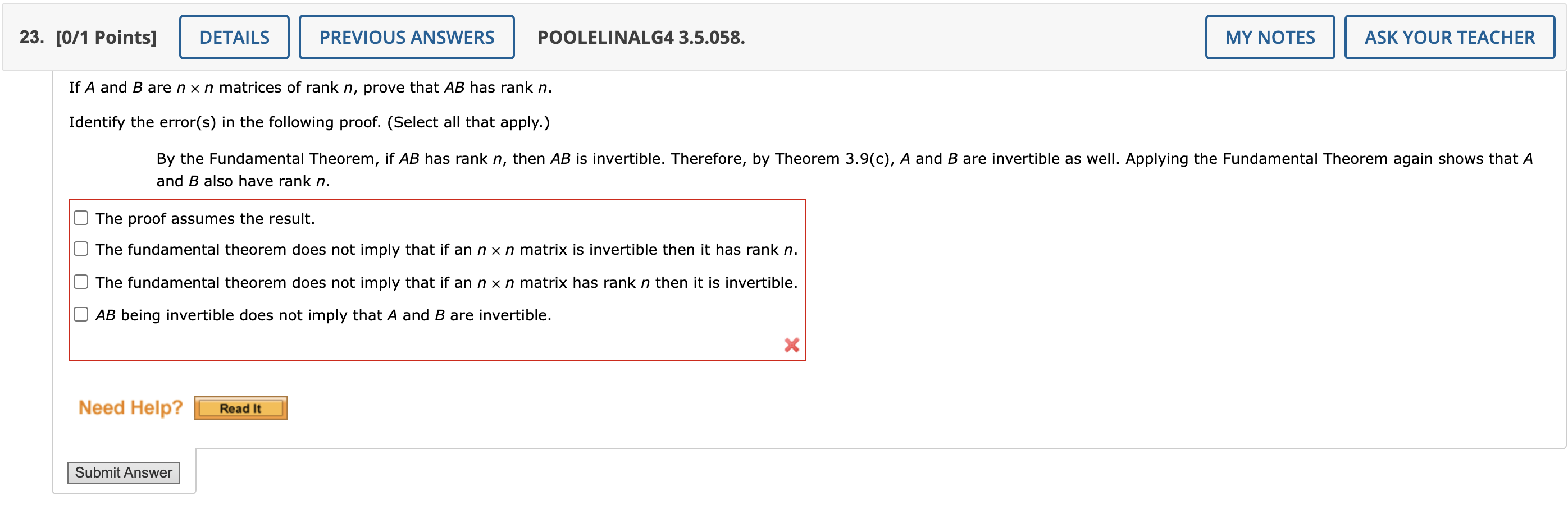 Solved If A and B ﻿are n×n ﻿matrices of rank n, ﻿prove that | Chegg.com