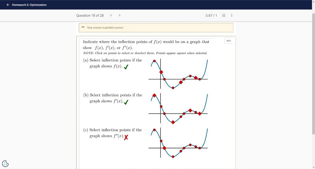 Solved Indicate where the inflection points of f(x) would be | Chegg.com