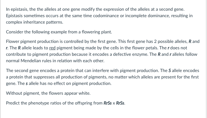 Solved Refer to the cross above (RrSs x RrSs). Answer the | Chegg.com
