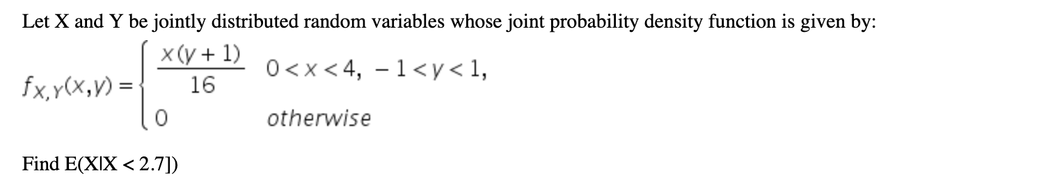 Solved Let X and Y be jointly distributed random variables | Chegg.com