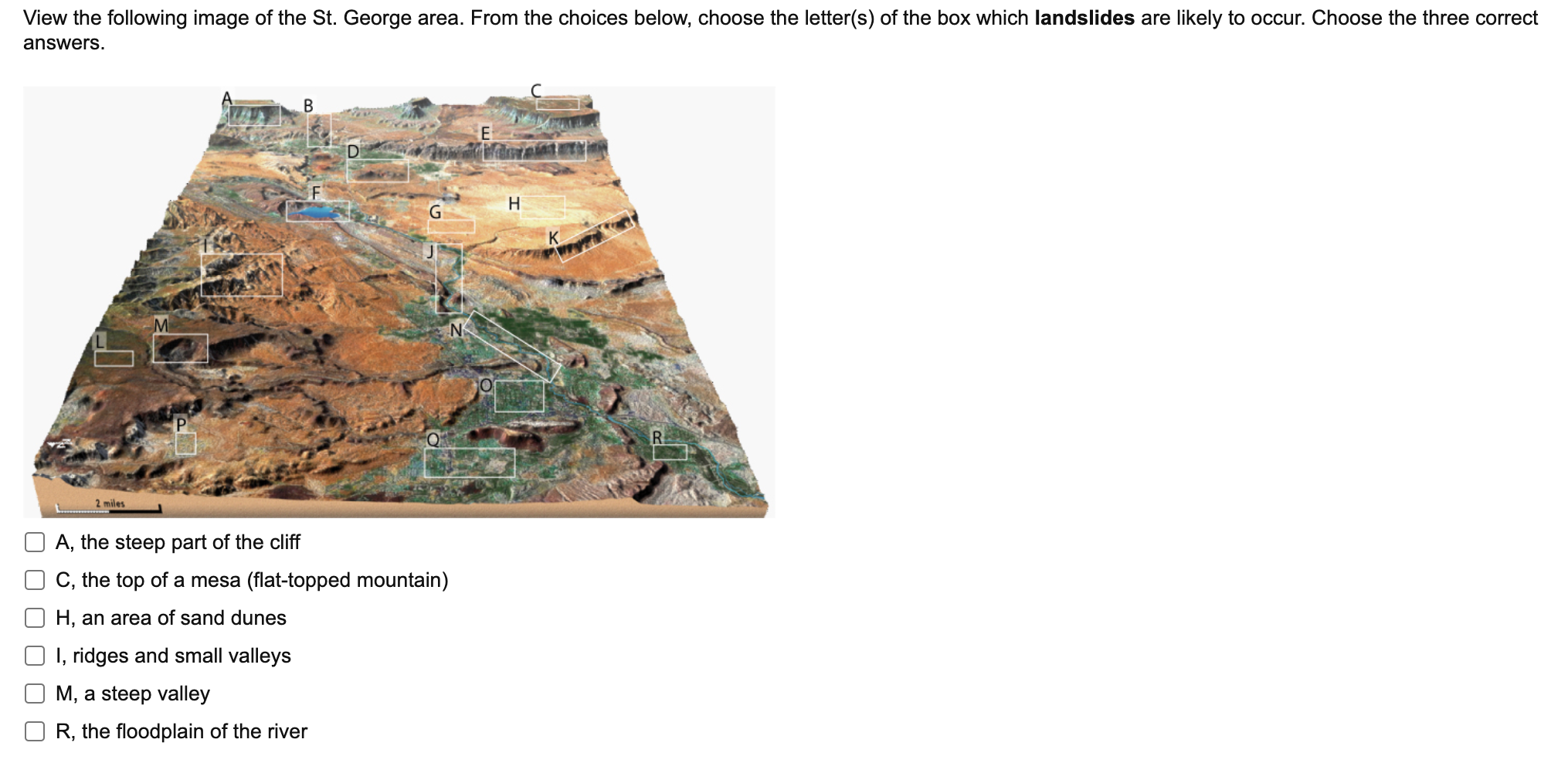 Solved View the following image of the St. George area. From | Chegg.com