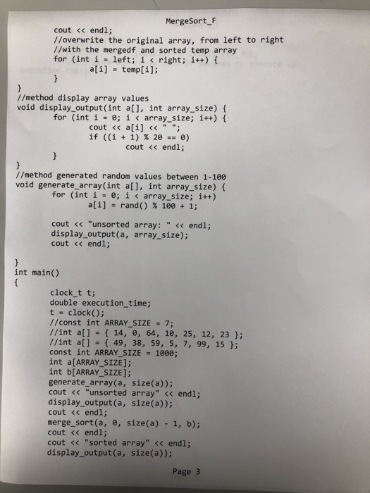 Solved MergeSort_F /I MergeSort_F.cpp: Defines the entry | Chegg.com