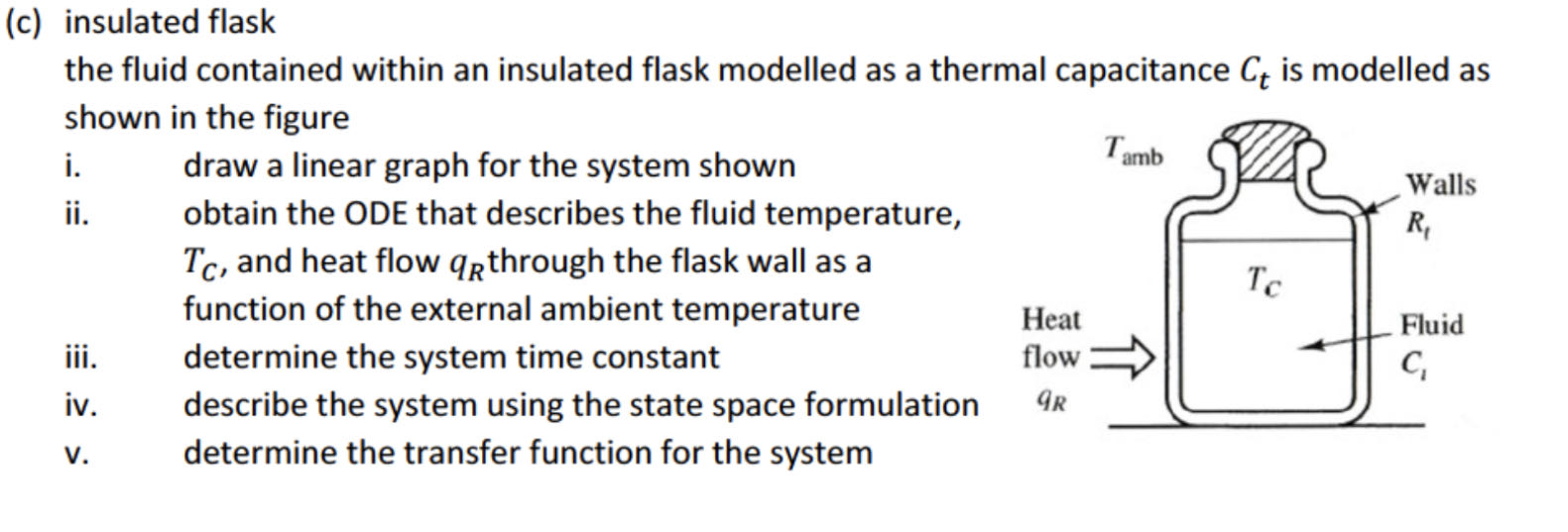 Solved (c) insulated flask the fluid contained within an | Chegg.com