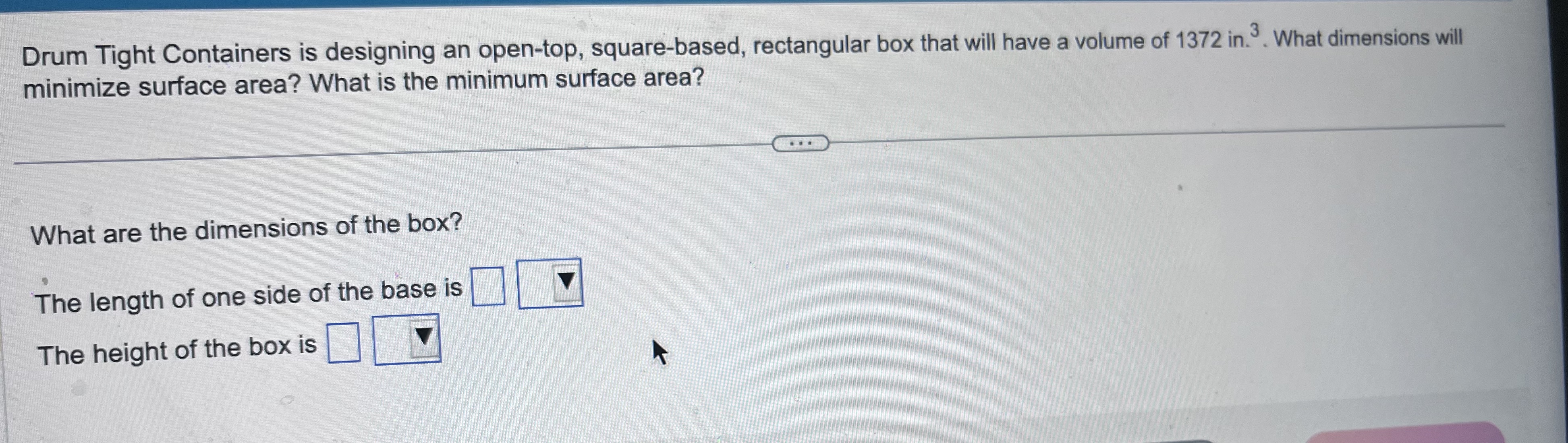 Solved Drum Tight Containers is designing an open-top, | Chegg.com