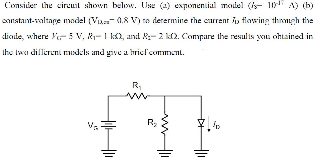 Solved Consider the circuit shown below. Use (a) exponential | Chegg.com