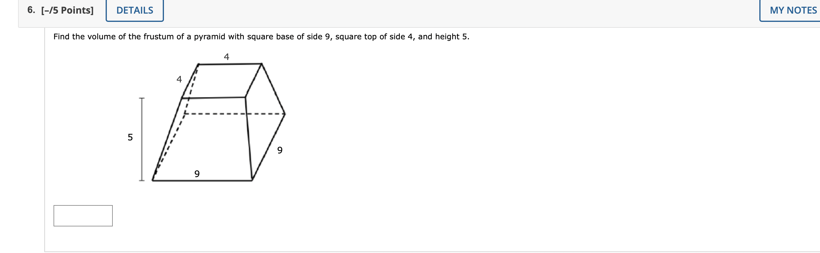Solved Find the volume of the frustum of a pyramid with | Chegg.com