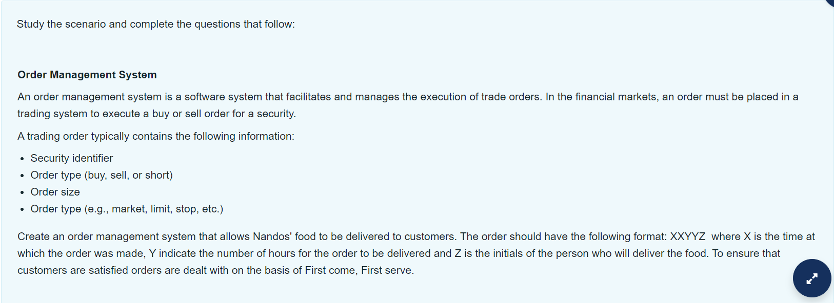 Study the scenario and complete the questions that | Chegg.com