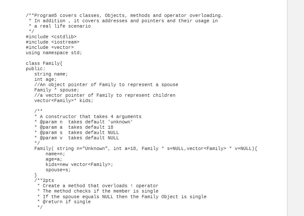 Solved * /**Programs covers classes, Objects, methods and | Chegg.com