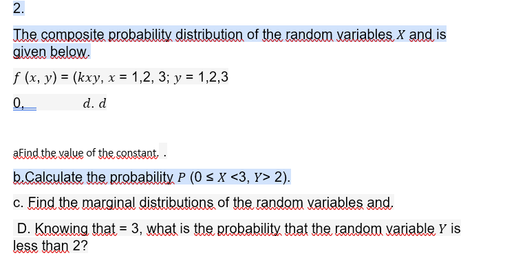 Solved 2. The composite probability distribution of the | Chegg.com